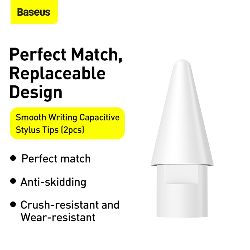 Baseus 2pcs Smooth Writing Capacitive Stylus Tips White | Shopee ...