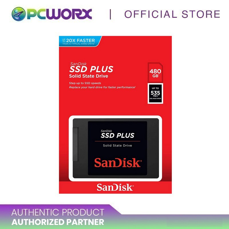 Sandisk SDSSDA-480G-G26 480gb SSD Plus 2.5 | SanDisk 2.5 Internal 480GB SSD | Shopee Philippines