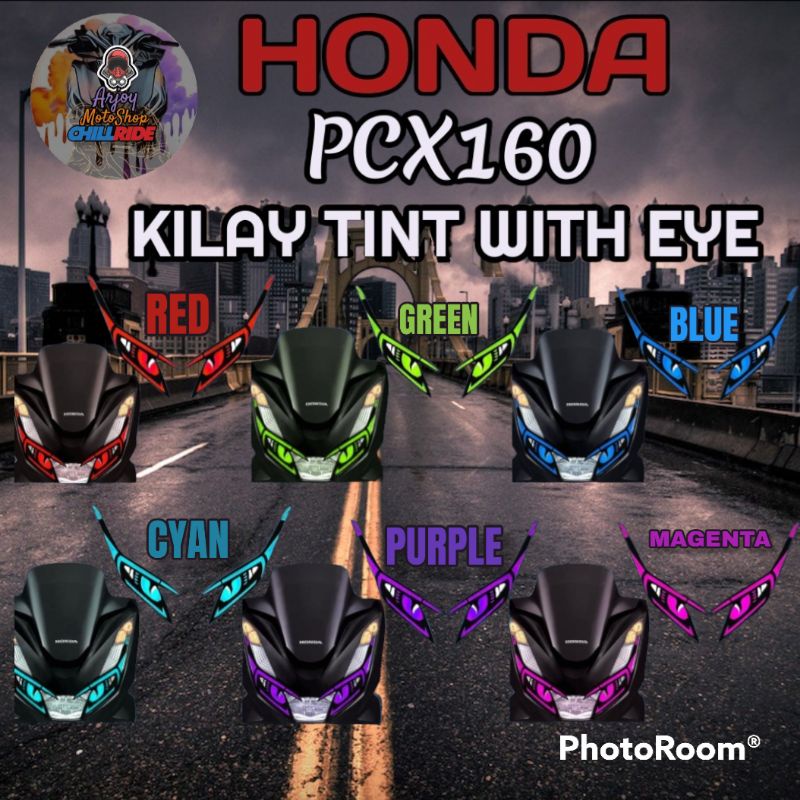 HONDA PCX160 Kilay Tint with Eye / HONDA PCX160 Accessories | Shopee ...