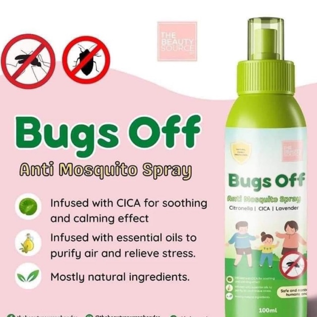 Bugs Off Spray | Anti Mosquito Spray with Citronella, Cica and Lavender ...