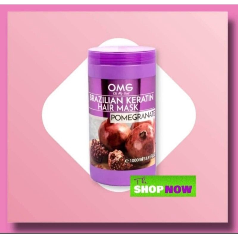 OMG BRAZILIAN Keratin Mask 1000ml (POMEGRANATE) | Shopee Philippines