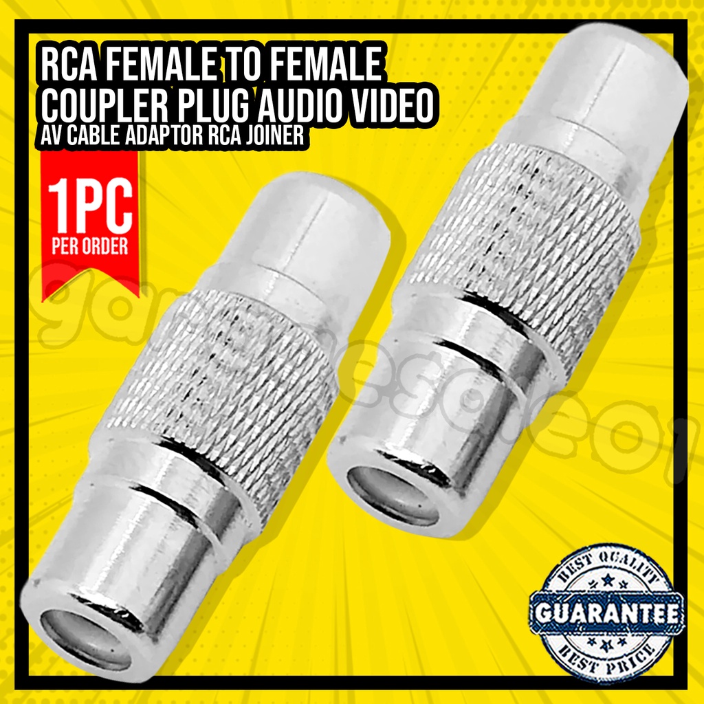 RCA Female to Female Coupler Plug Audio Video AV Cable Adaptor RCA ...