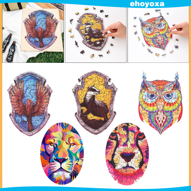 Wooden Puzzle, Unique Irregular Shape for Adults Kids and Teens, Animal ...