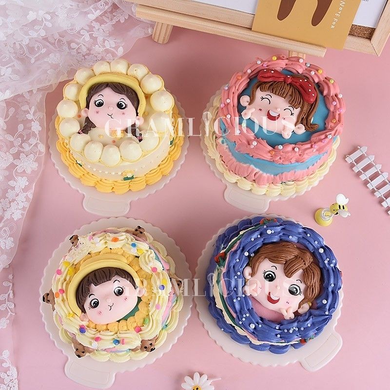 - Cute Little Boy Little Girl Couple Father Son Daddy Dad Figurine Cake ...