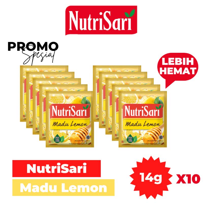 Nutrisari Honey LEMON 14g X 10 Sachets | Shopee Philippines