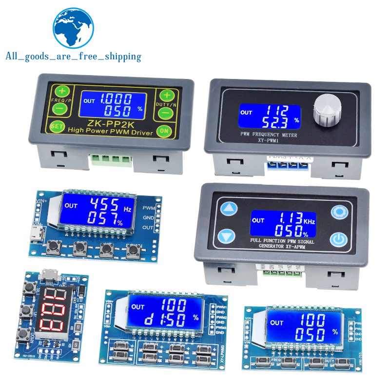 Dual Mode Signal Generator PWM Pulse Frequency Duty Cycle Adjustable Module LCD Display 1Hz ...