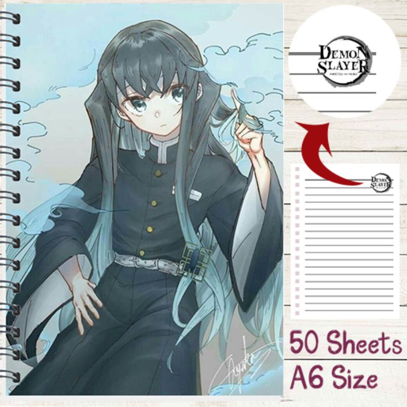 (Small Size) 54 Designs Sparkly A6 Size Anime Notebook Kimetsu no Yaiba ...
