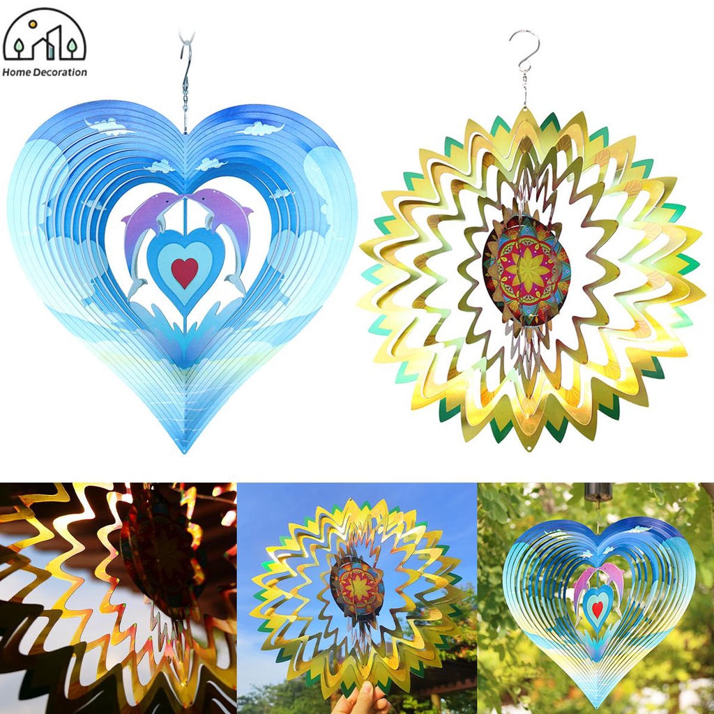 Wind Spinner Decoration Stainless Steel Decorative 3D Wind Spinner ...