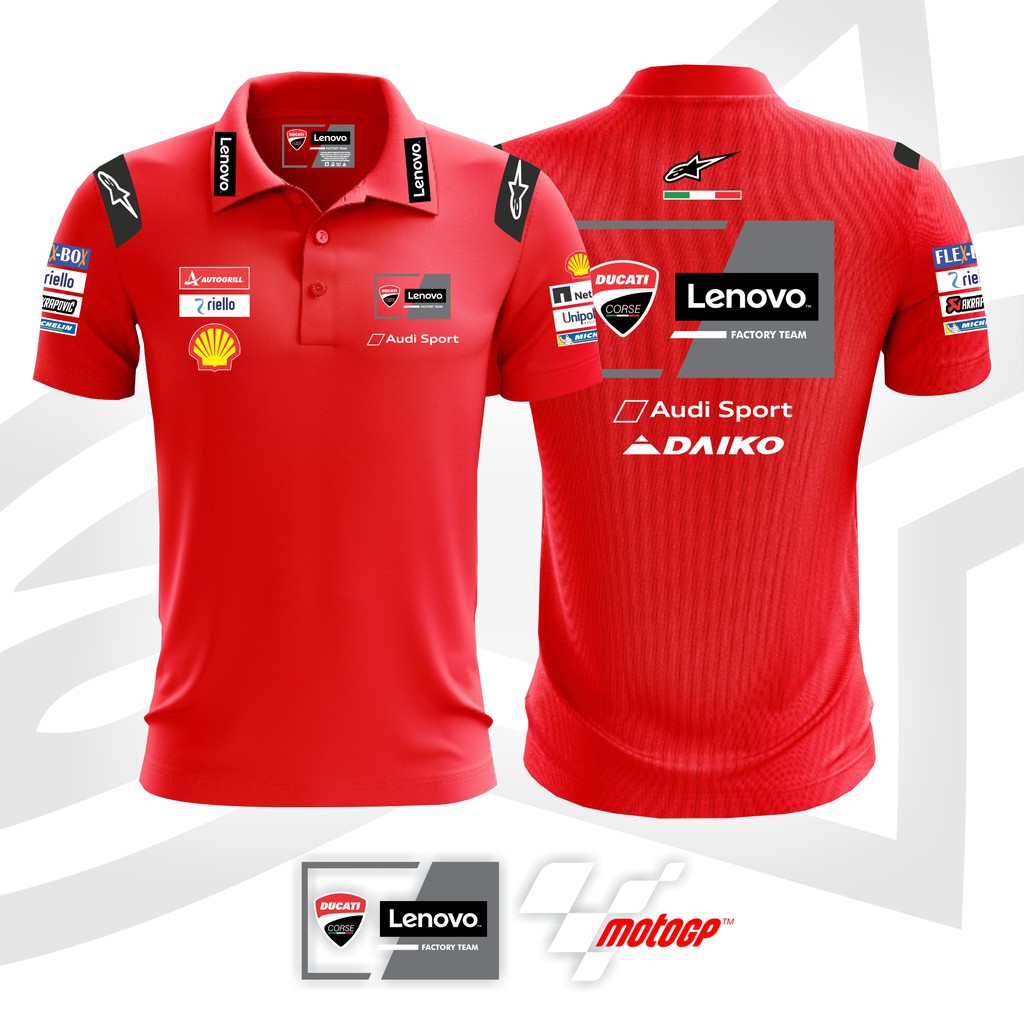 Polo Ducati 2021 MotoGP Racing Team Super Premium Available | Shopee ...