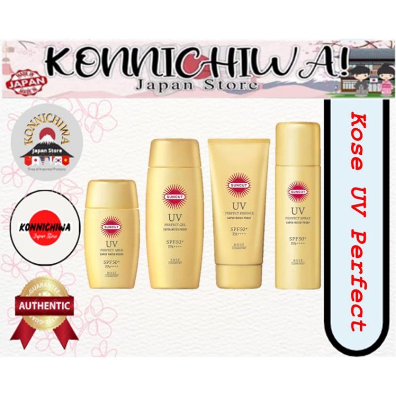 KOSE SUNCUT UV Perfect (Milk / Gel / Essence / Spray)SunScreen/SunBlock ...