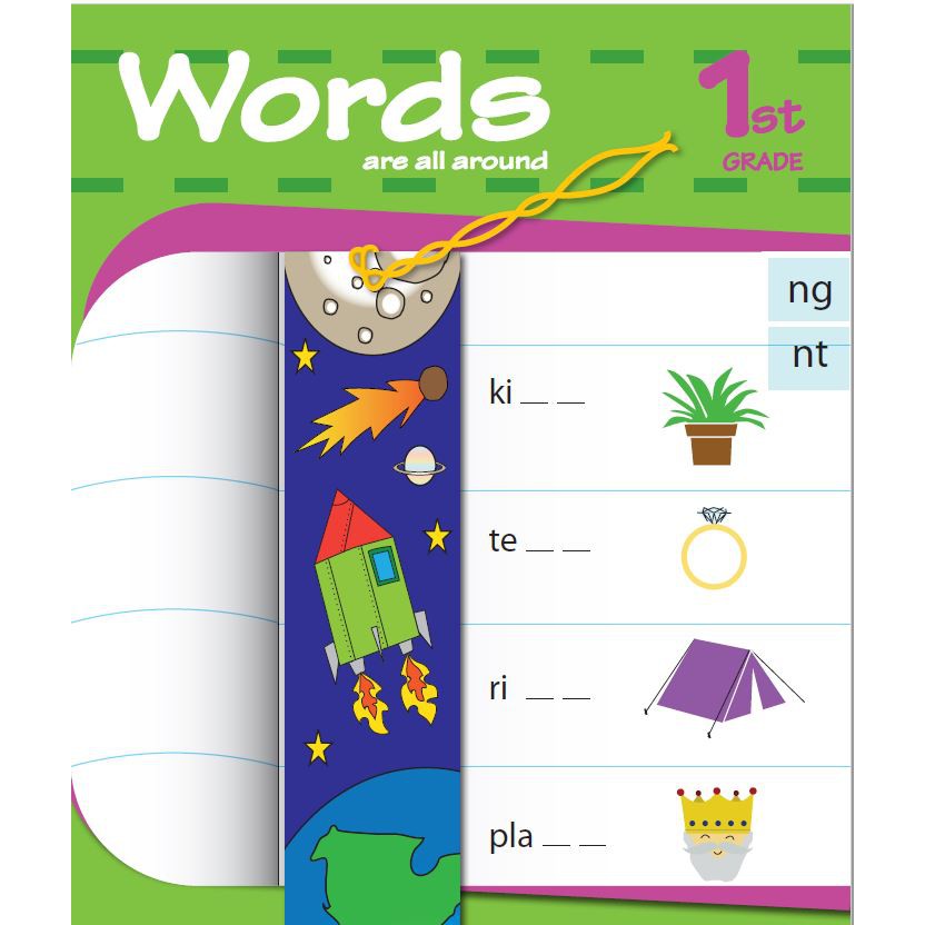 Grade 1 English Activity Workbook: Words Around (38 pages) | Shopee ...