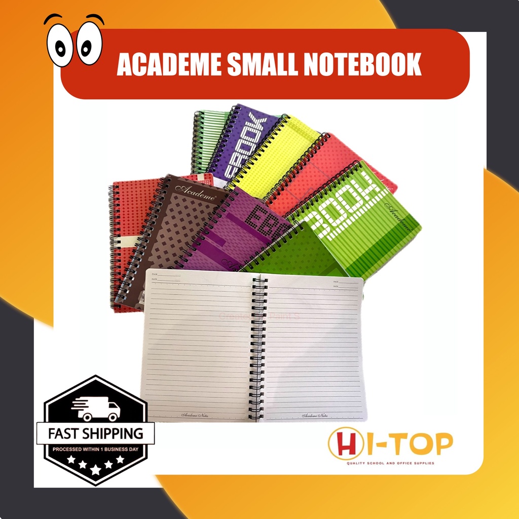 Academe Premium Small Spiral Notebook l 5" X 7" l 80 Leaves l Sold per ...