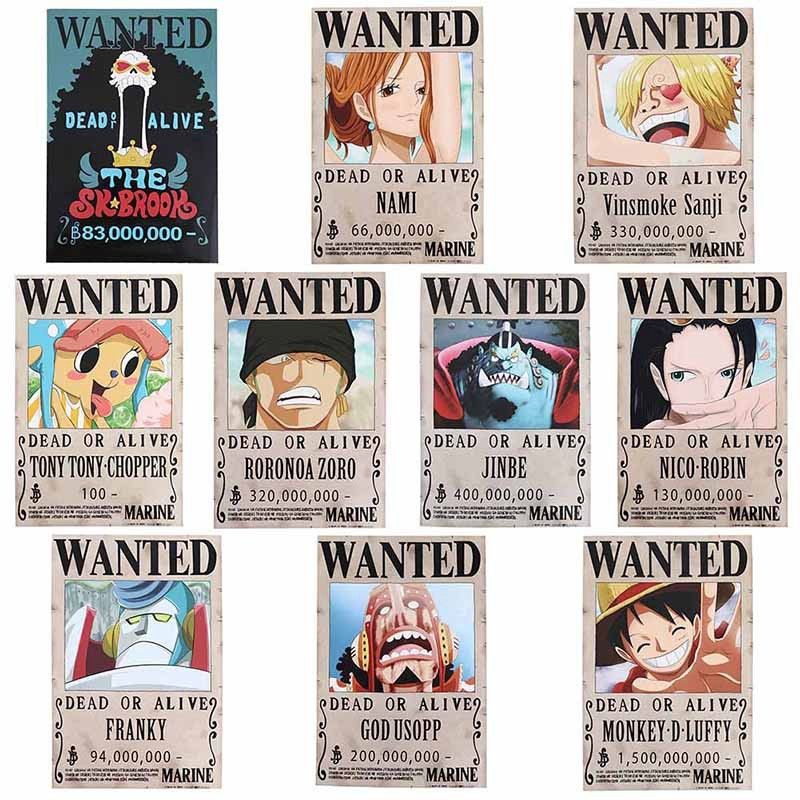One Piece Poster Sticker Set (10pcs) | Shopee Philippines