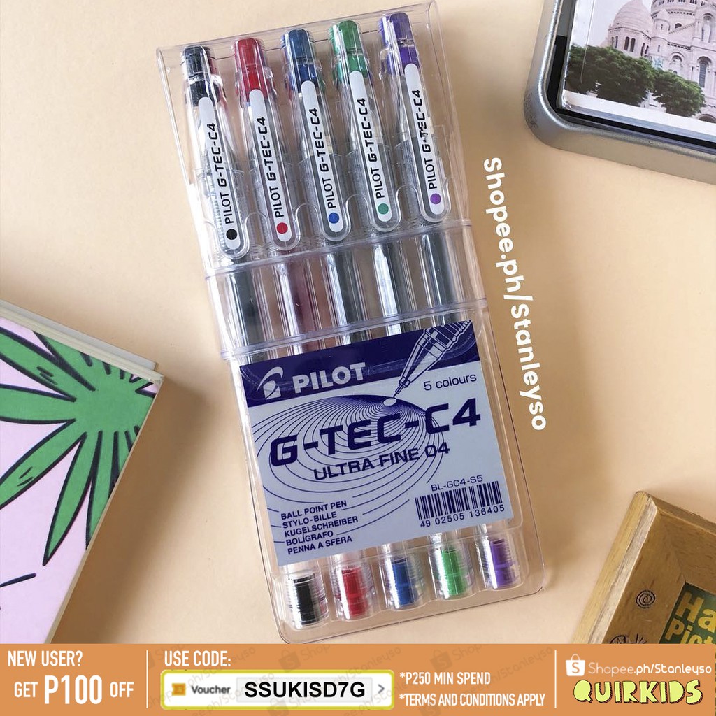 Pilot GTec 5 Colors Colored Signpen Gel Pen Ink C4 Set | Shopee Philippines