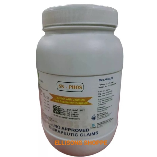 SN-PHOS Essential Phospholipids Lecithin w/ Vitamins Food Supplement ...