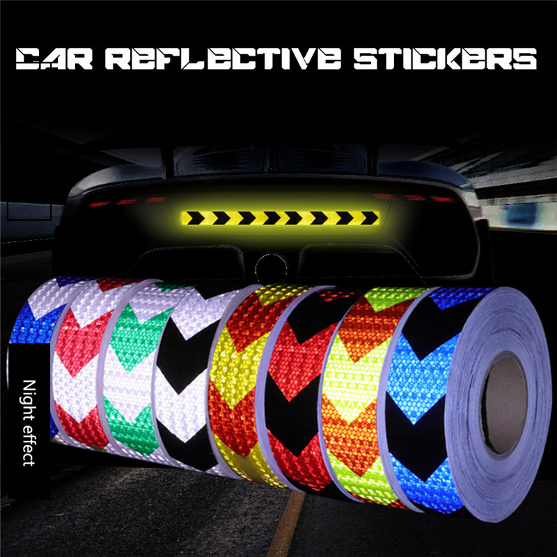 OM 5cmx300cm Car Reflective Warning Strip Stickers Auto Arrow Sign Tape ...