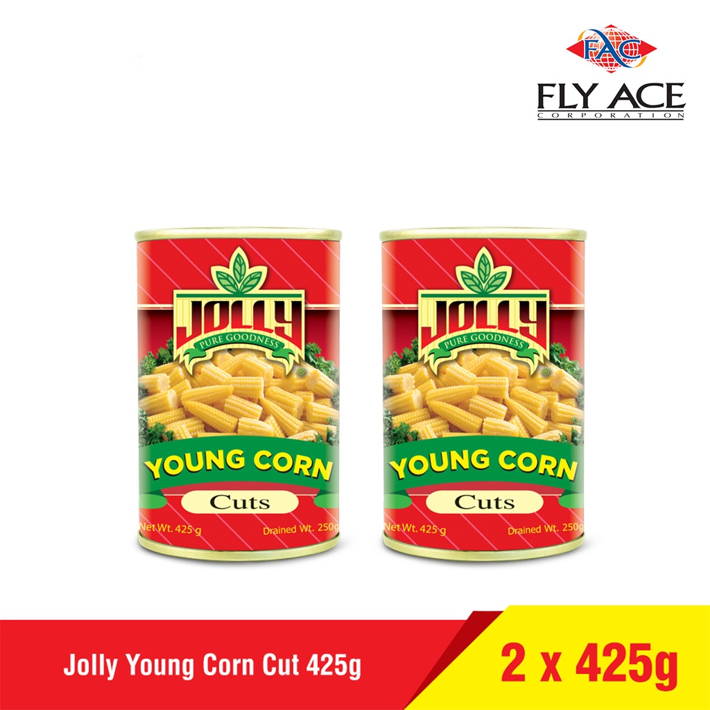 Jolly Young Corn Cut 425g x 2 | Shopee Philippines