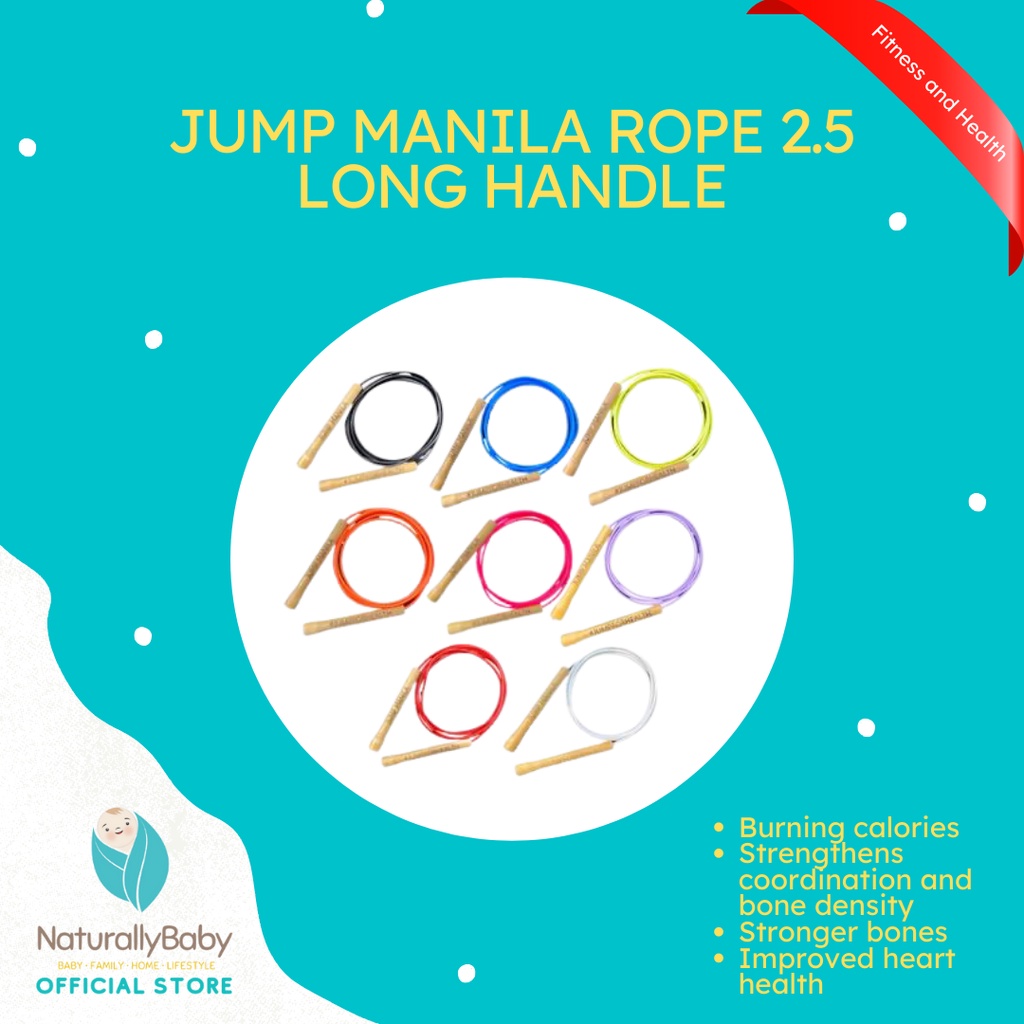 Jump Manila Rope 2.5 Long Wood Handle | Shopee Philippines