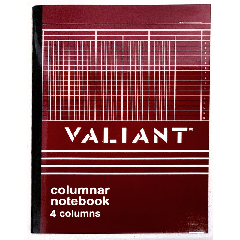Valiant Columnar Notebook 3 columns to 14 columns, journal notebook and ...