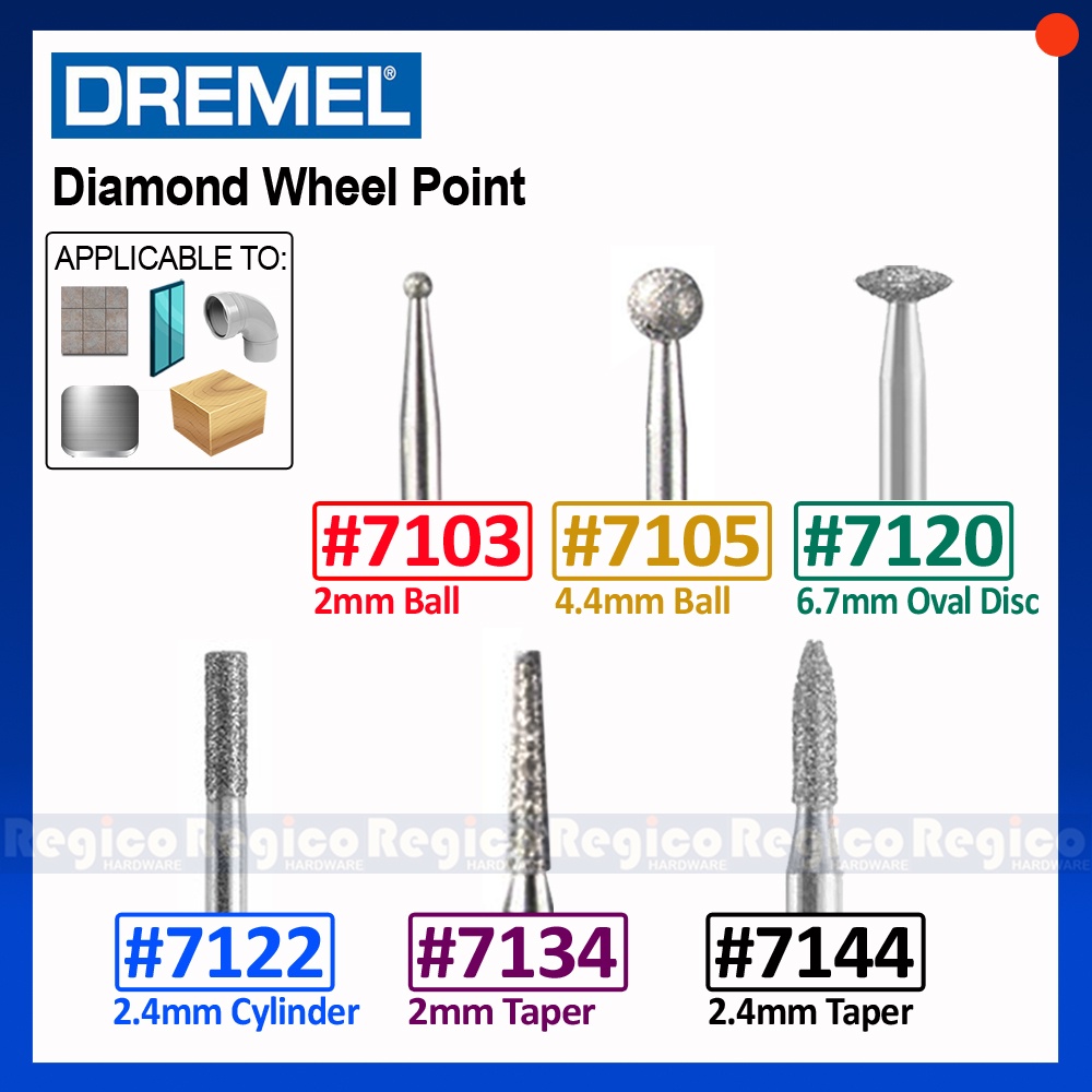 Dremel Diamond Engraving Bit Wheel Point Dremel Accessories Regico Hardware | Shopee Philippines