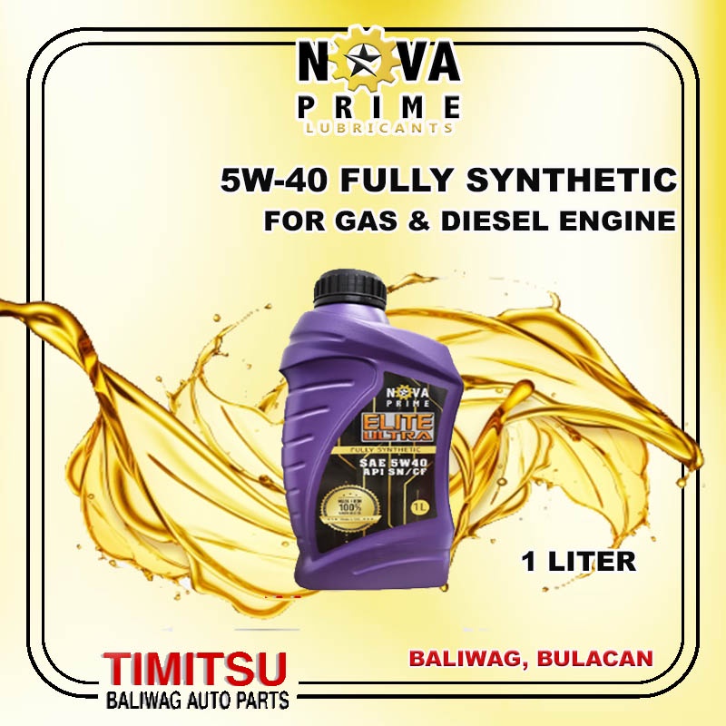 5W-40 FULLY SYNTHETIC ENGINE OIL GASOLINE AND DIESEL ENGINE NOVA PRIME ...
