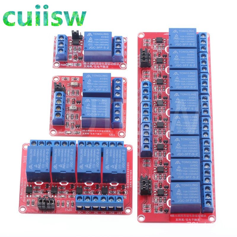 One 1 2 4 8 Channel 5V Relay Module Board Shield with Optocoupler ...