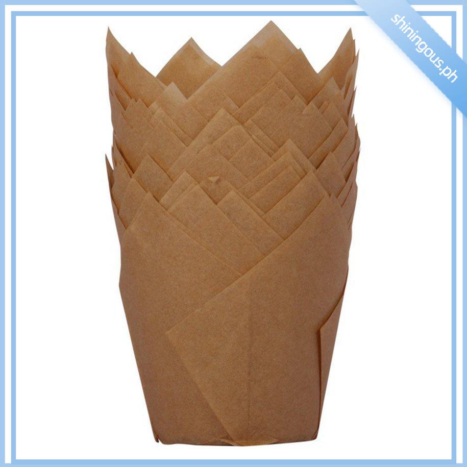 Cake Paper Cup Home Baking Cake Tulip Paper Cup Holder Silicone Paper ...