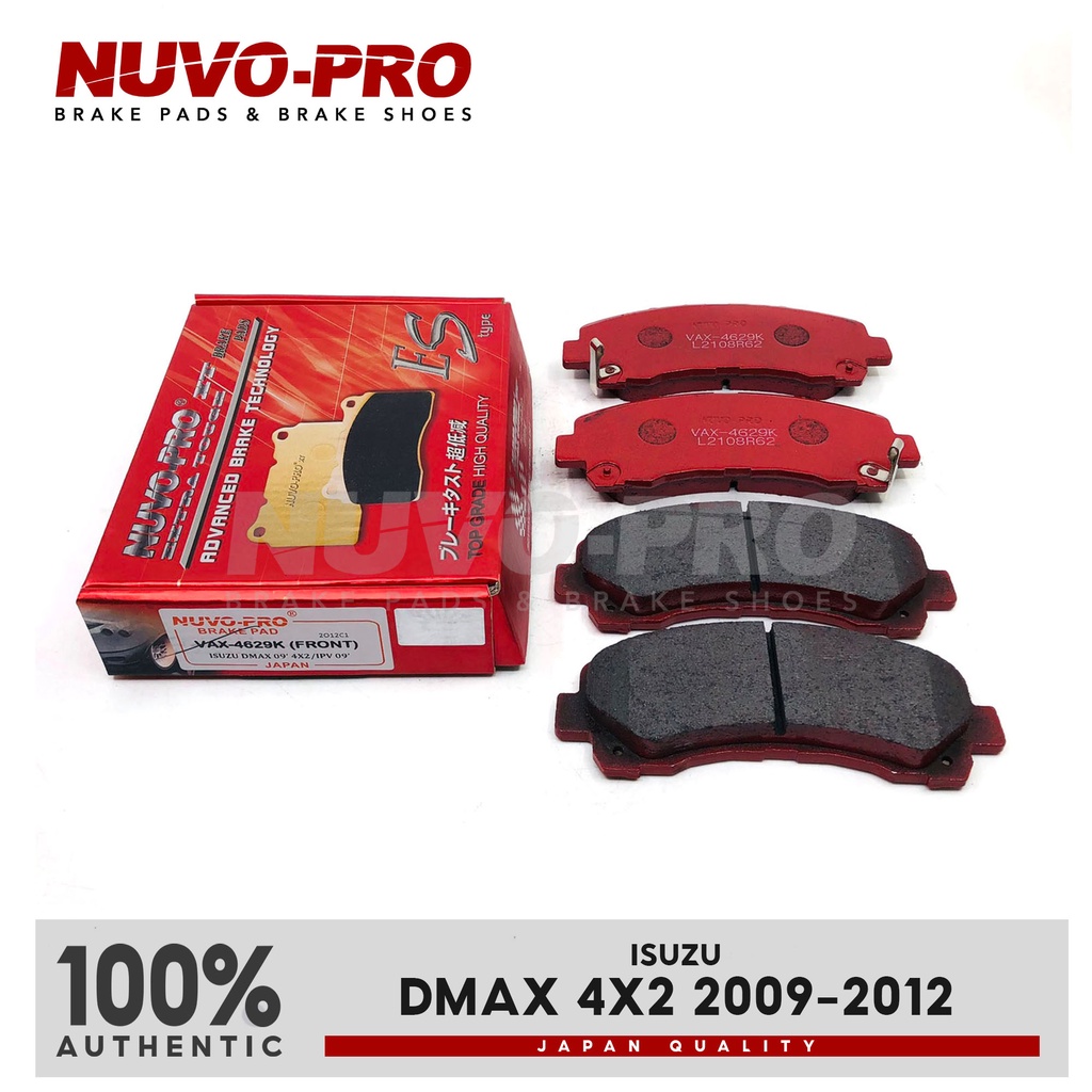 Nuvo-Pro Brake Pad Front Isuzu Dmax 4X2/Alterra 2007-2021 VAX-4629K ...