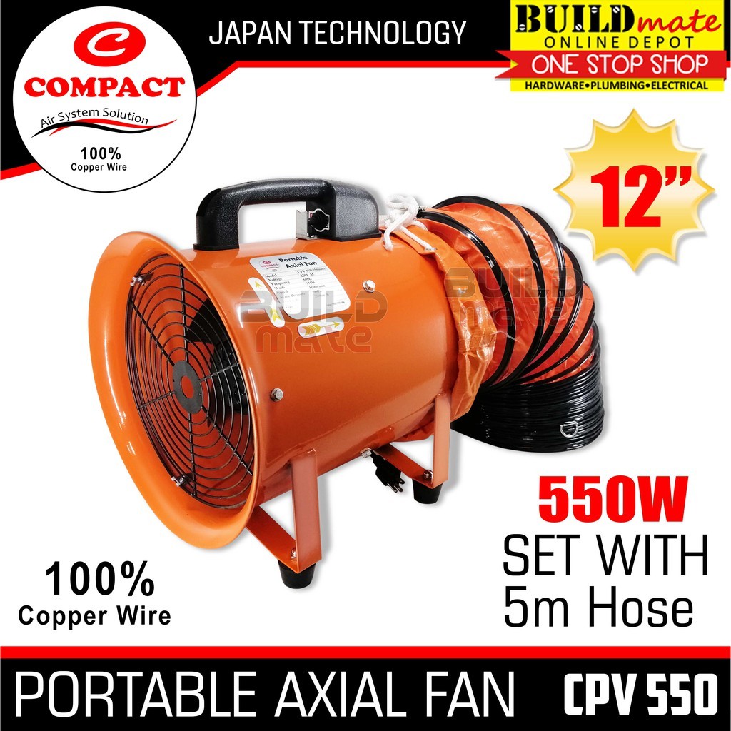 COMPACT | JR KAWASAKI 12" Inch Axial Fan Industrial Air Blower ...