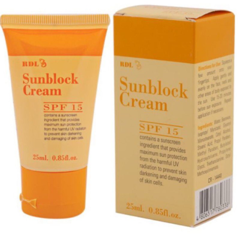 RDL Sunblock Cream 25ml | Shopee Philippines