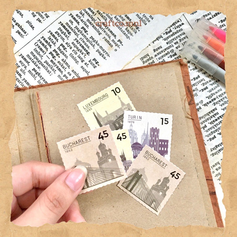 5 Random Postage Stamp Stickers | craftco.mnl | Shopee Philippines