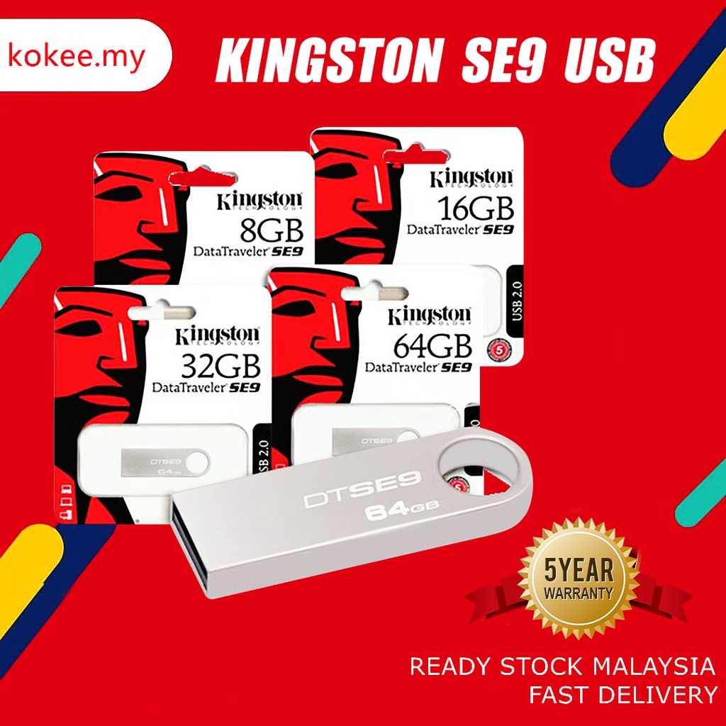 Kingston Data Traveler SE9 DTSE9 USB 2.0 Memory Flash Stick Pendrive ...