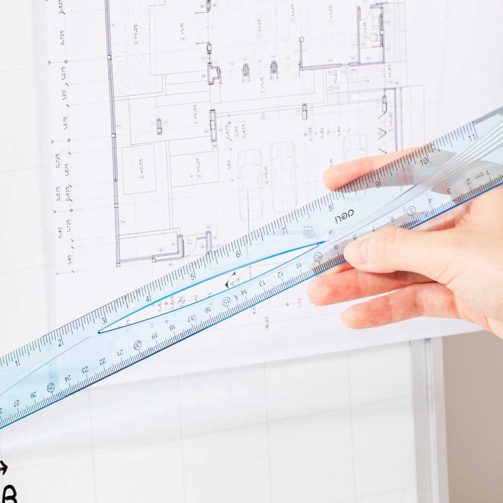 Deli EH10PS Simple Transparent 20/30cm Straight Ruler Drawing School ...