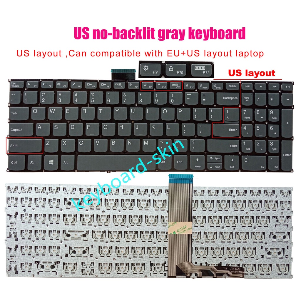New US Backlit /no backlit Keyboard For Lenovo Ideapad 3-15ADA6 3 ...