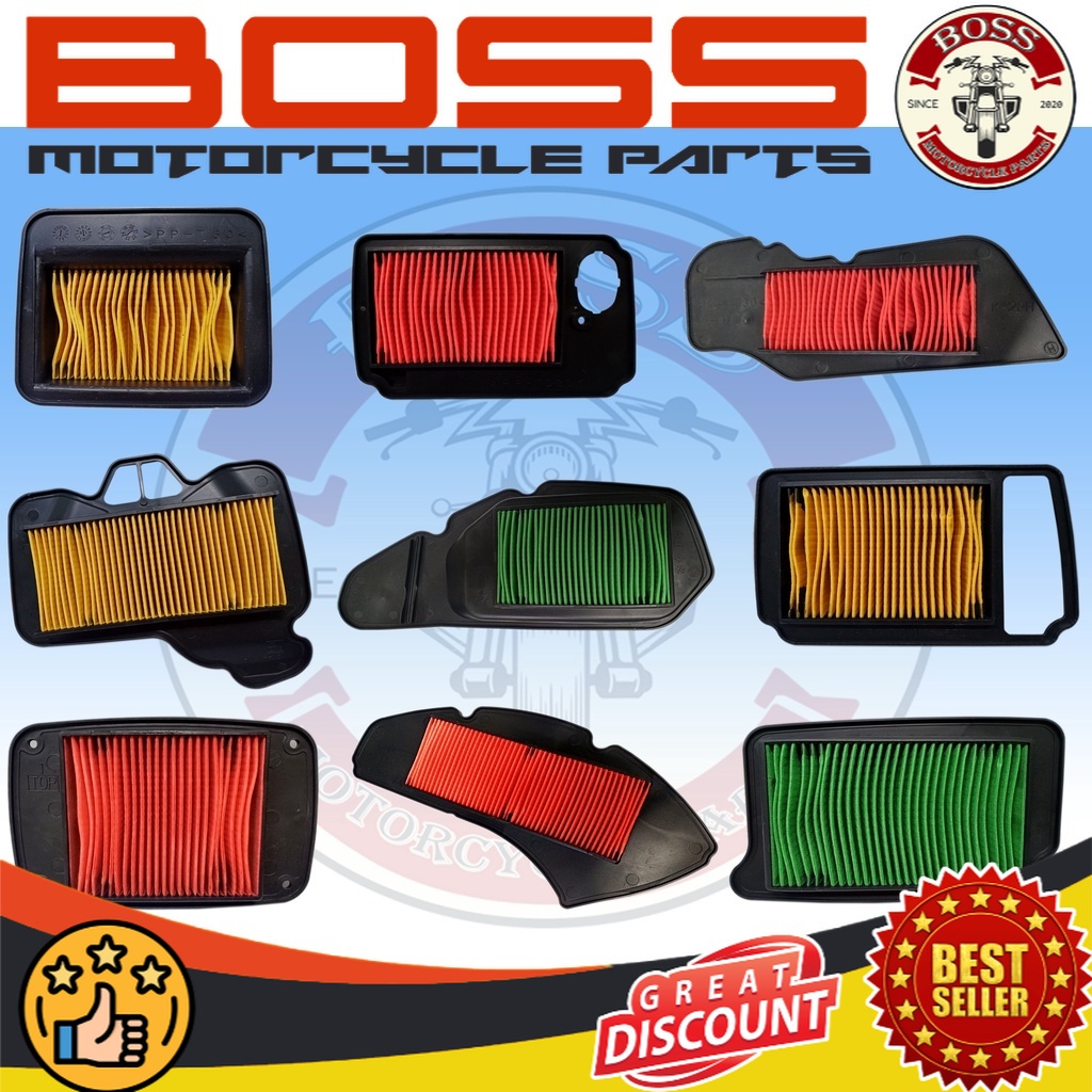 Motorcycle AIR FILTER ORDINARY(ACF)MIO/SOUL/M3/NMAX/BEAT/XRM/WAVE ...