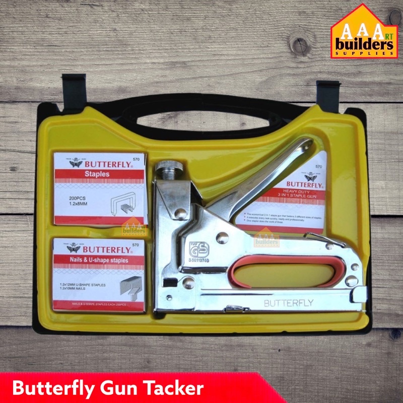 Butterfly Staple / Gun Tacker with free Staples | Shopee Philippines
