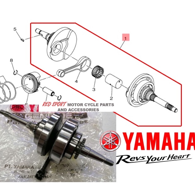 CRANKSHAFT ASSY / SEGUNYAL for NMAX V1 YAMAHA GENUINE | Shopee Philippines