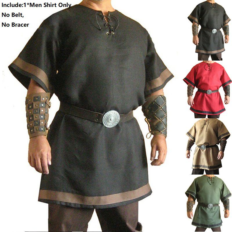 【COD】Medieval Norman Viking Cosplay Costume Halloween Short Sleeve ...
