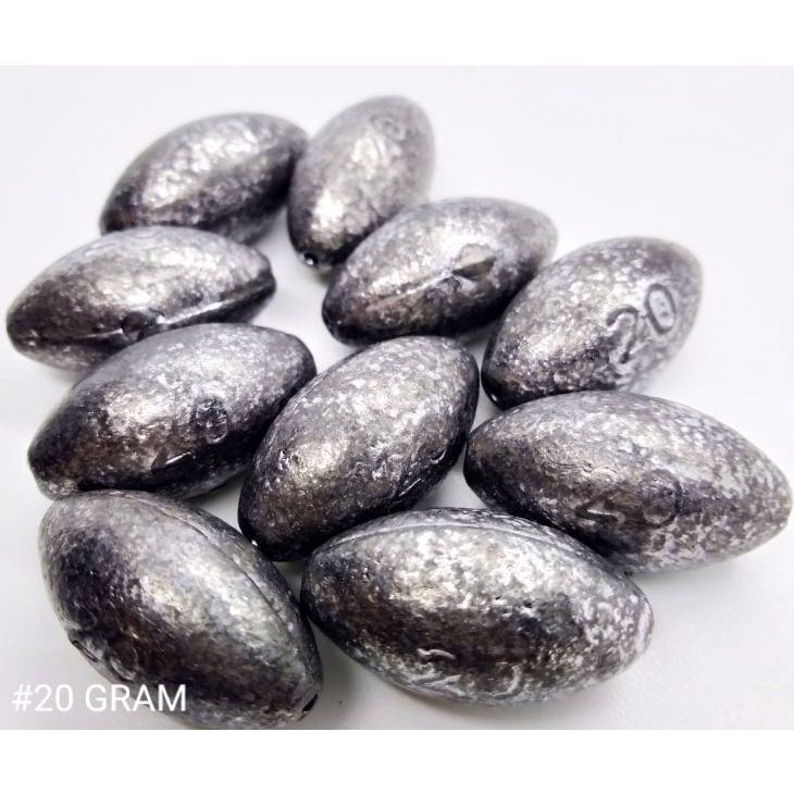 Fishing Lead sinker 20 grams 10 pcs per pack 1 inch | Shopee Philippines