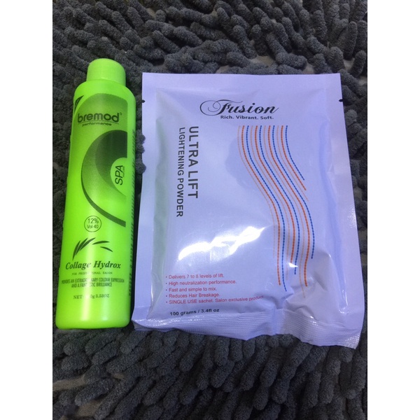 100g Fusion Bleaching Powder and 100g Bremod Oxidizer Set | Shopee ...