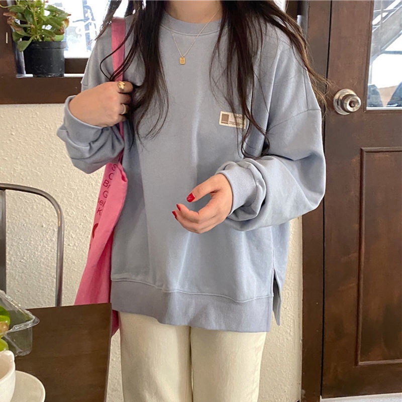 ins Korean version of the new foreign style sweater slit French retro ...