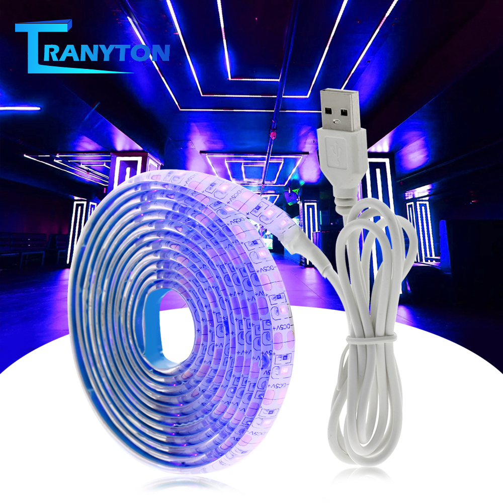 UV LED Strip Light 5V DC 2835 0.5M 1M 2M Waterproof Purple Ribbon ...