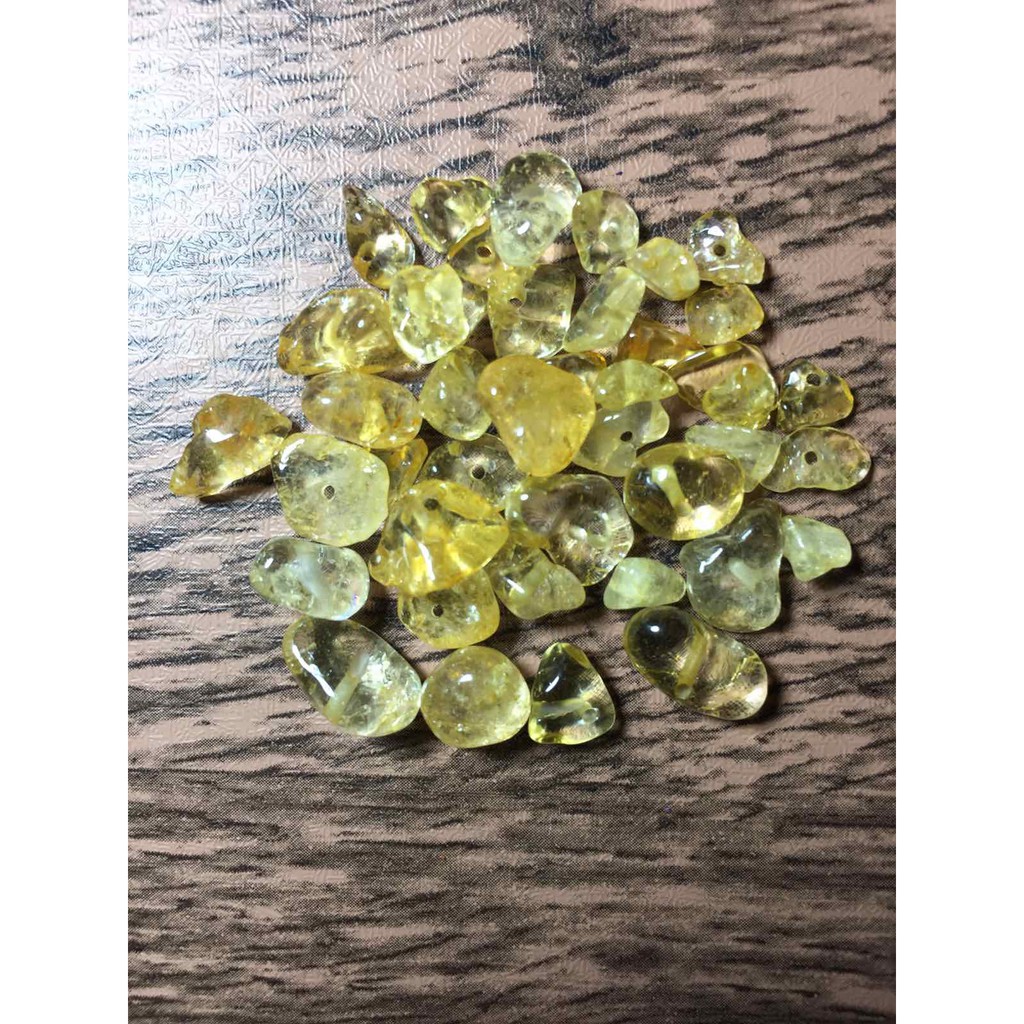 10 Grams Citrine Chip Stone / Chipstone 6-8mm Natural Stone (with holes ...