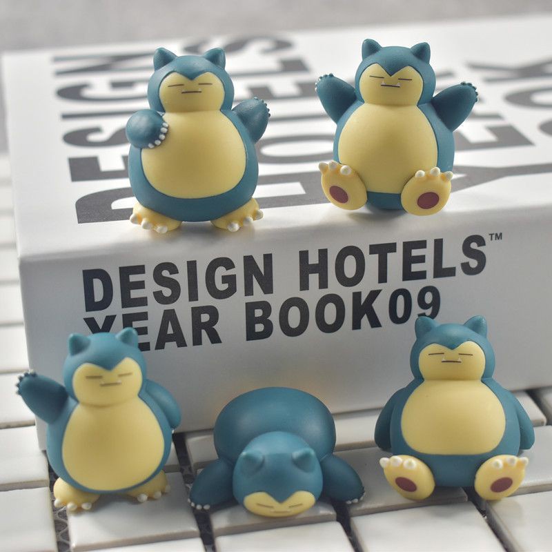 Pokemon Anime Figure Snorlax 5 Models Different Styles Model PVC ...