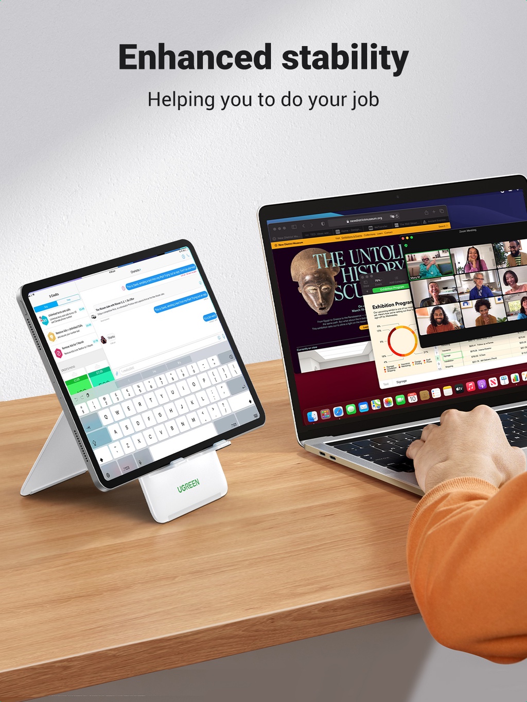 UGREEN Tablet Phone Stand For iPad Pro 2021 iPad Stand Xiaomi Tablet ...
