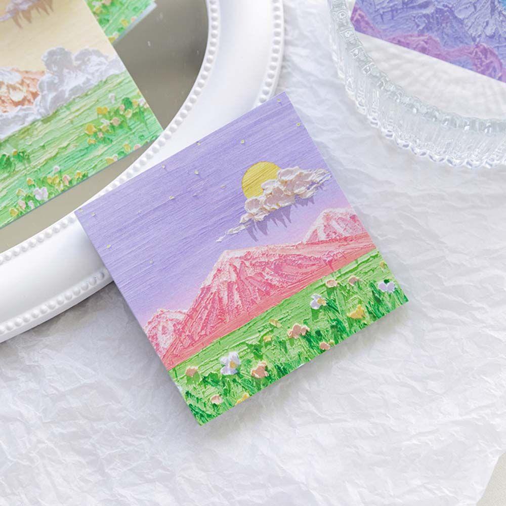 WADEES landscape Oil Painting Sticky Note Stationery Landscape Painting ...