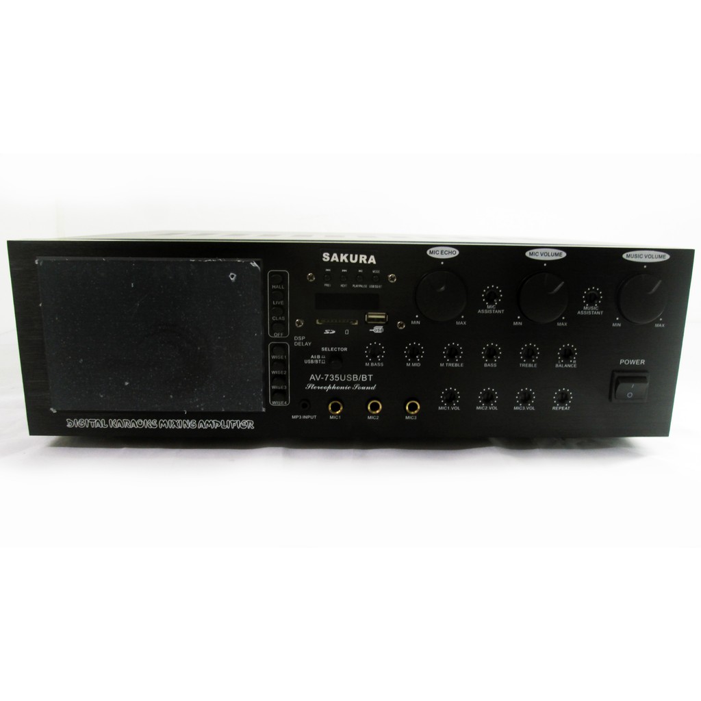 Sakura Digital Karaoke Mixing Amplifier AV-735USB/BT(NOTE: REPAIRED ...