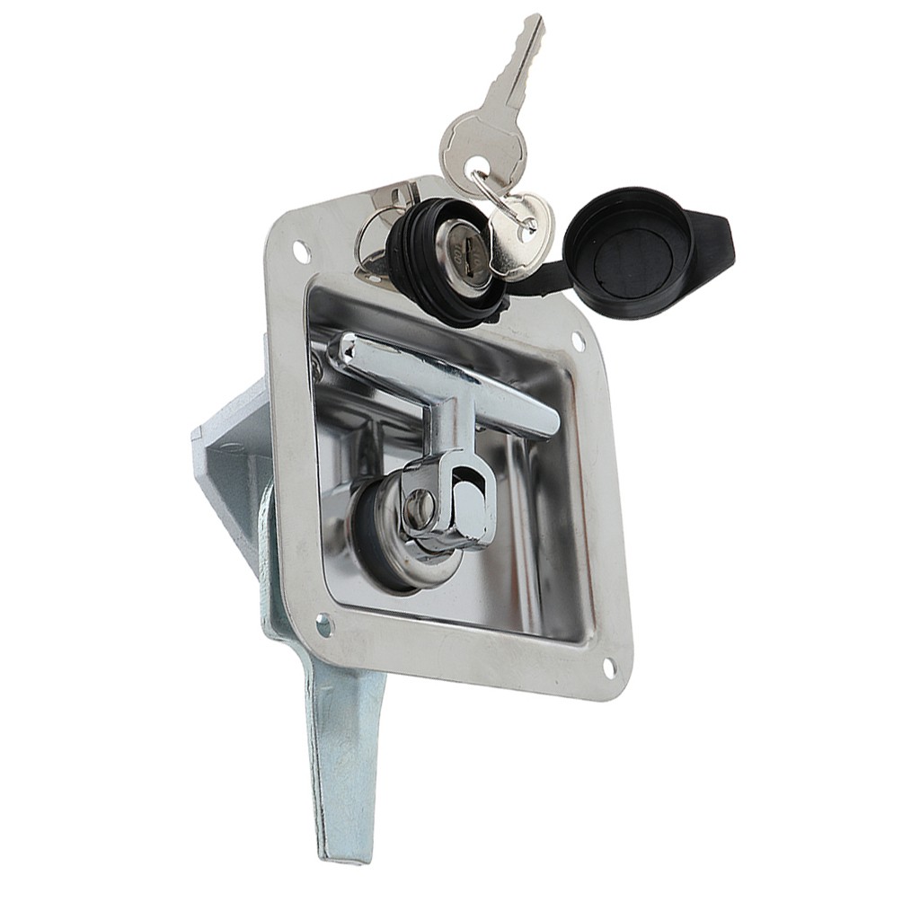 【New product】Folding Stainless Steel T Handle Tool Box Lock with 2 Keys ...