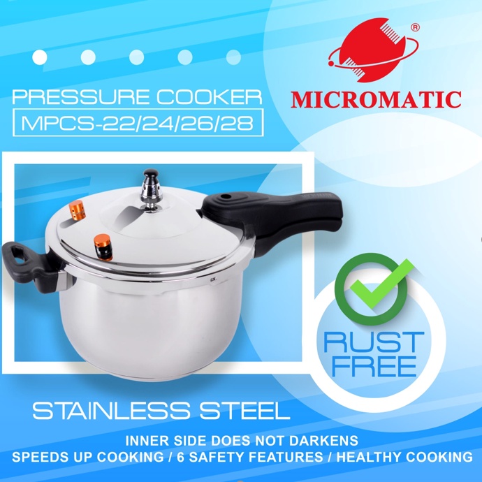 Micromatic Stainless Pressure Cooker Original Stainless Pressure Cooker ...