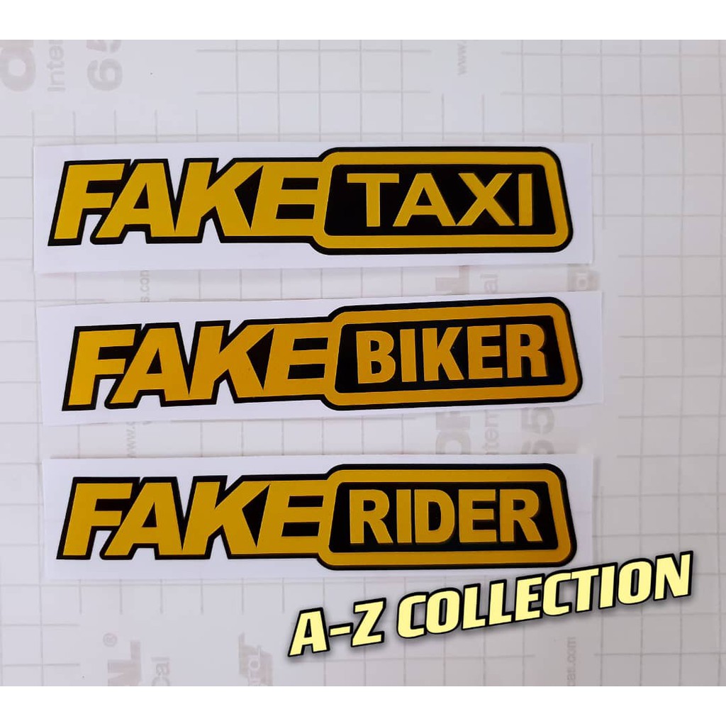 Sticker pantul reflect Fake Biker/Rider/Taxi | Shopee Philippines